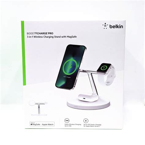 BNIB Belkin BoostCharge Pro 3 In 1 Wireless Charging Stand With MagSafe Mobile Phones Gadgets