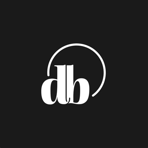 Db Logo Initials Monogram With Circular Lines Minimalist And Clean