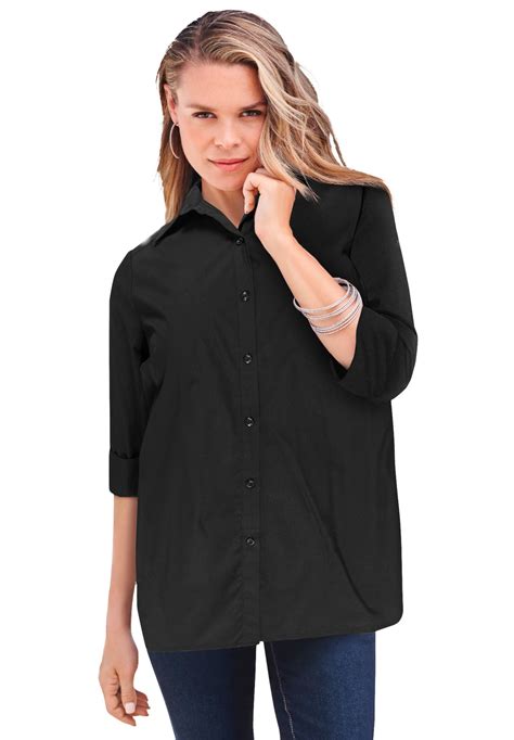 Roamans Roamans Womens Plus Size Three Quarter Sleeve Kate Big