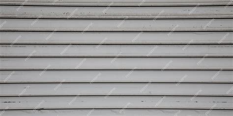 Premium Photo Grey Steel Roller Shutter Texture Background Top View