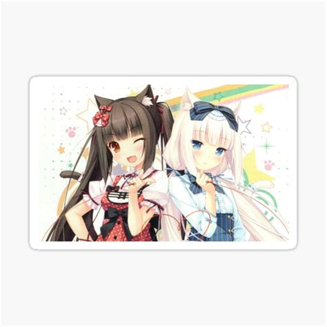 Nekopara Vanilla And Chocola Sticker For Sale By Nekusas Redbubble