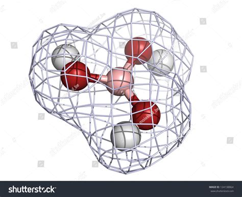 Boric Acid Molecule Chemical Structure Boric Stock Illustration