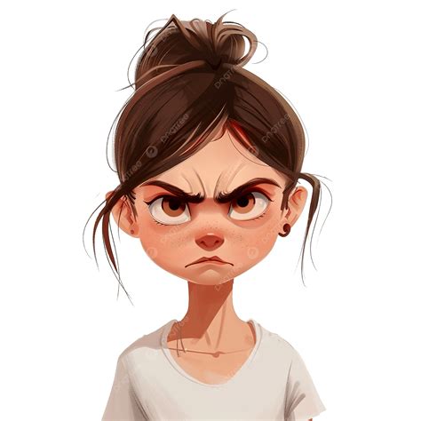 Angry Girl Cartoon Characters