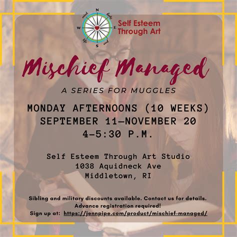 Mischief Managed Jenn Pipe And Self Esteem Through Art