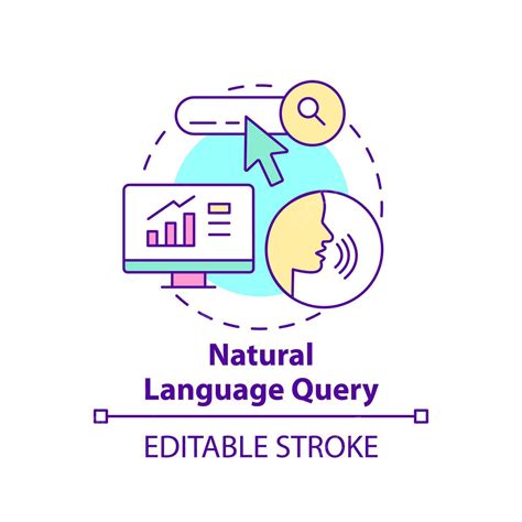 Natural Language Query Concept Icon Thin Human Speech Line Vector Thin