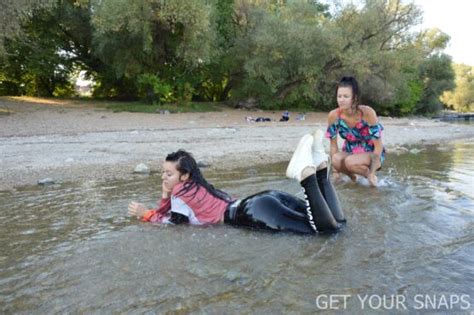 Lara Gets Wet In The River Get Your Snaps