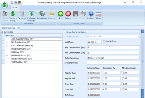 Currency Exchange Setup