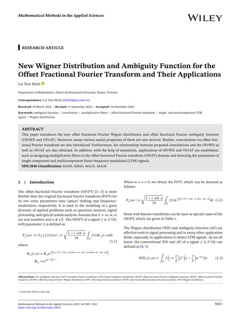 New Wigner Distribution And Ambiguity Function For The Offset Fractional Fourier Transform And