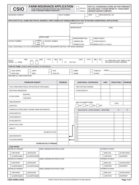 Csio Farm Application 2003 2025 Form Fill Out And Sign Printable Pdf