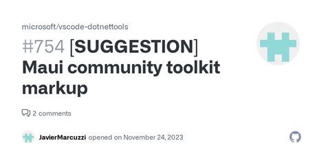Suggestion Maui Community Toolkit Markup Issue Microsoft Vscode Dotnettools Github