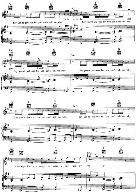 Girlfriend By Alicia Keys Sheet Music Meta Chords