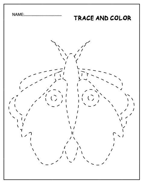 Premium Vector Butterfly Tracing Worksheet For Preschool Kindergarten