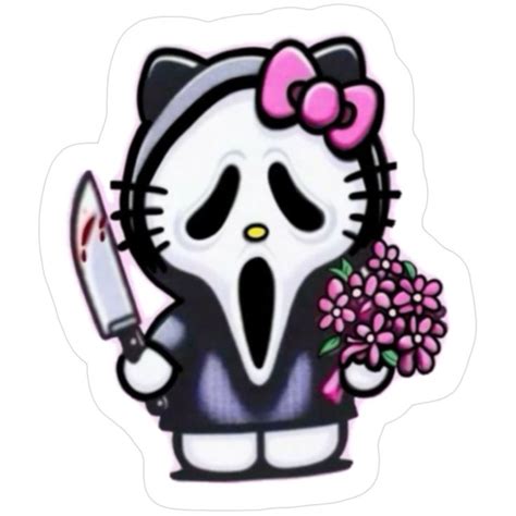 Hello Kitty X Scream Sticker For Sale By Annabaoo In 2025 Hello Kitty Kitty Clay Art Projects