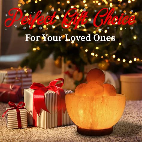 Himalayan Glow Bowl Salt Night Lamp With Massage Balls 2 3 Lbs