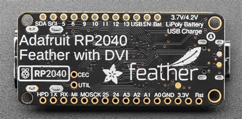 Pinouts Adafruit Feather Rp2040 With Dvi Output Port Adafruit