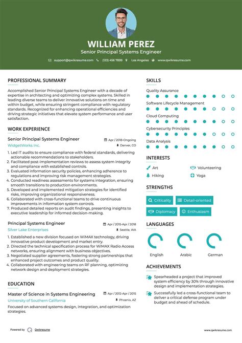 10 Principal Systems Engineer Resume Samples And Templates For 2025