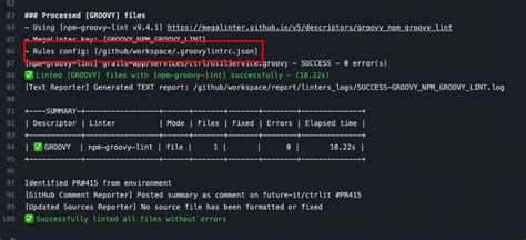 mega linter does not show the same errors as the extension vscode