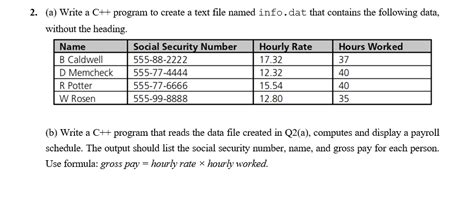 solved 2 a write a ch program to create a text file named