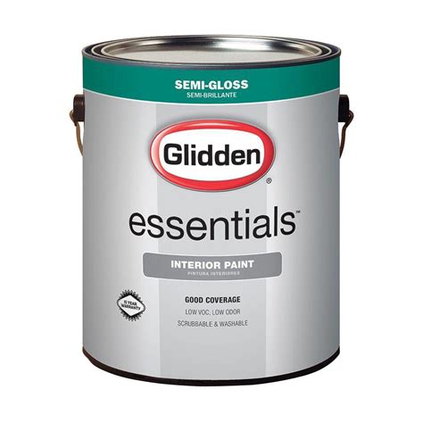 Glidden Essentials Gal White Semi Gloss Interior Paint GLE The Home Depot