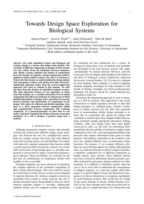 Pdf Towards Design Space Exploration For Biological Systems