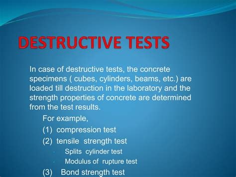 Cement And Concrete Destructive Tests Pptx