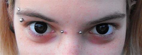 Eyebrow Piercing And Bridge And Yes Im With Black Lenses Eyebrow Piercing Bridge
