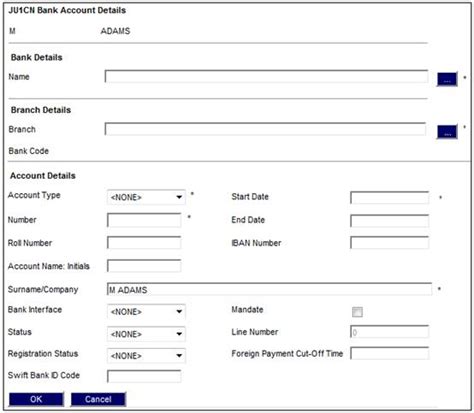 Bank Account Beneficiary Product