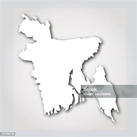Bangladesh Silhouette White向量圖形及更多地圖圖片 地圖 孟加拉共和國 外型 Istock