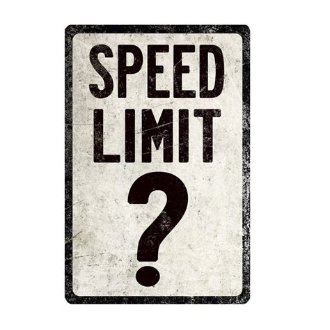 Speed Limit Question Mark Sign Metal Tin Signs Speed Limit Poster For Home Office Restaurants