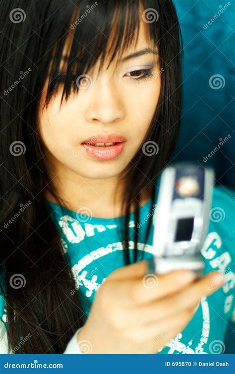Girl With Cell Stock Photo Image Of Babe Female High