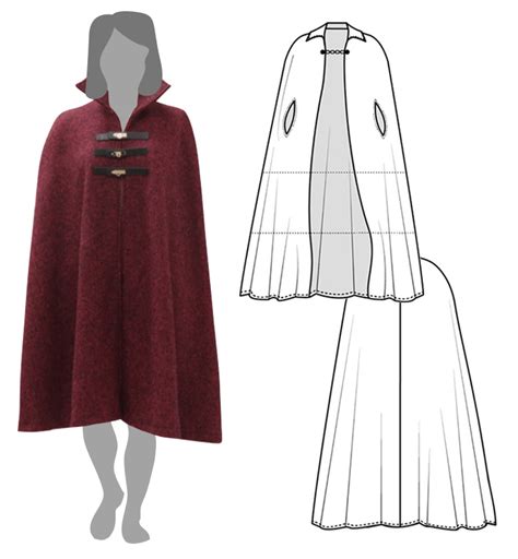 Cloak With Sleeves Pattern Printable Pattern And Stencils Cloak With Sleeves Pattern Printable Pattern And Stencils