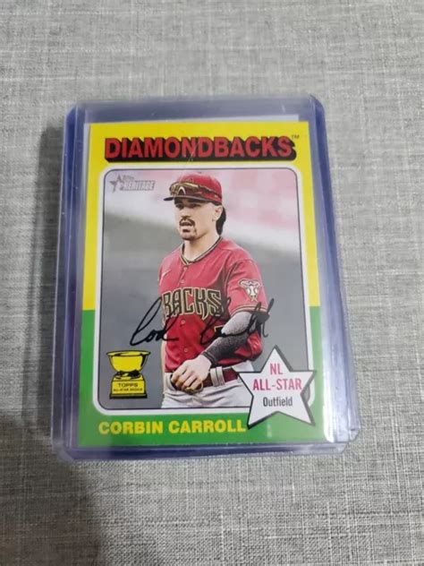 Carta Errore 2024 Topps Heritage Corbin Carroll 372 Rookie Gold Cup