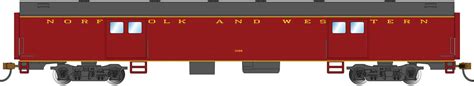 Bachmann 14408 Ho Scale 72 Smooth Side Baggage Car Norfolk And Western — White Rose Hobbies