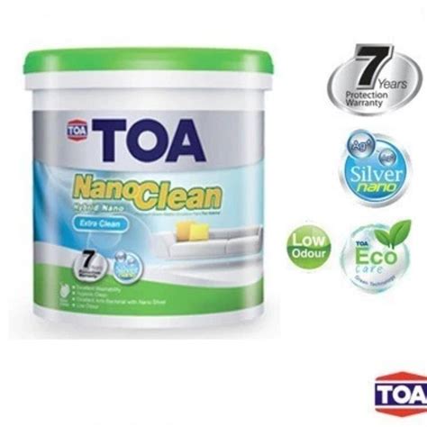 Jual CAT TEMBOK INTERIOR TOA NANO CLEAN EXTRA CLEAN Lt Shopee Indonesia