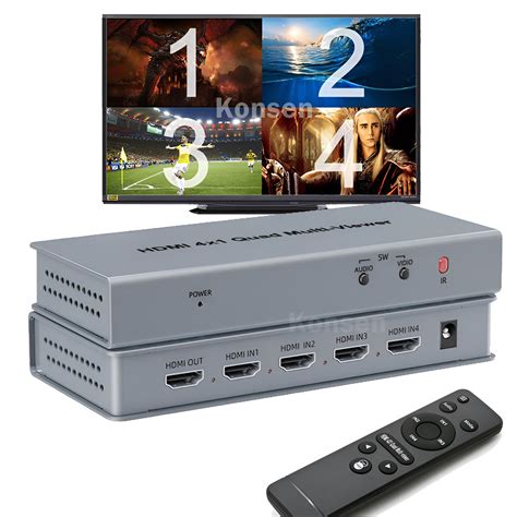 Hdmi Quad Multi Viewer 4x1 Hdmi Quad Screen Segmentation Splitter 4 In