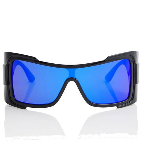 Versace Logo Rectangular Sunglasses Versace