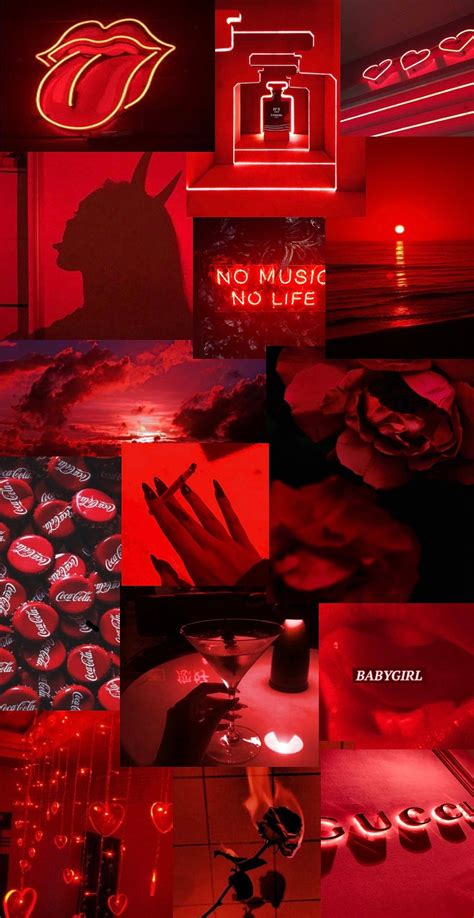 Red Aesthetic Wallpaper Etsy