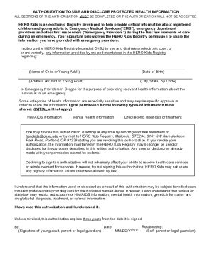 Fillable Online Fillable Authorization To Disclose Protected Health Information Fax Email Print