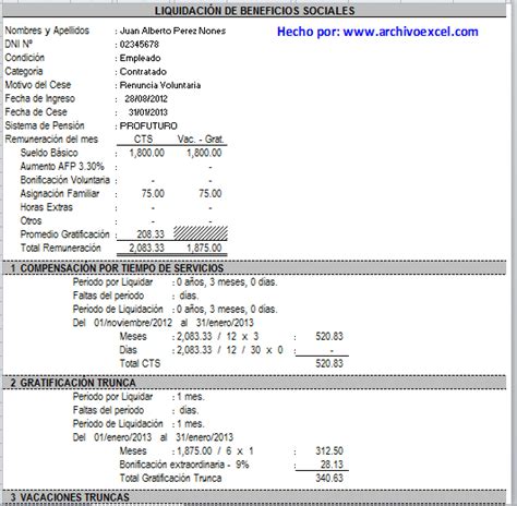 Curso Virtual Cálculo de Liquidación de Beneficios Sociales Archivo