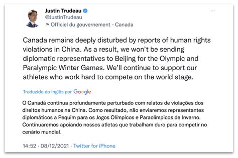 Canadá e Reino Unido também aderem ao boicote aos Jogos de Inverno na China
