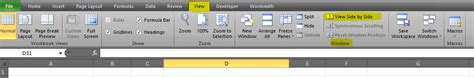 How To View Spreadsheets Side By Side In Excel 2010 Outofhoursadmin