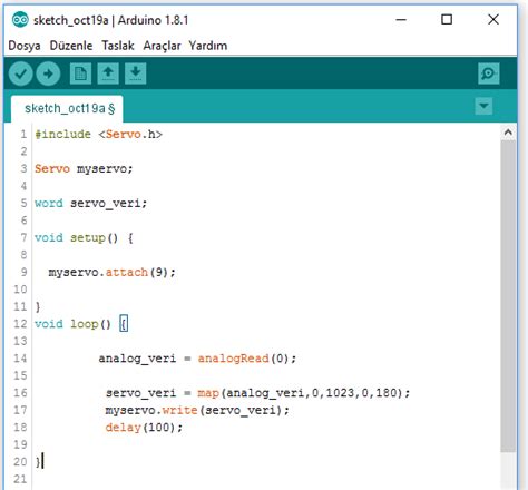 Arduino Ile Servo Motor Kontrolü