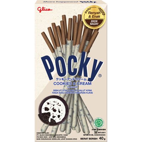 Jual Glico Pocky Biskuit Stik Cookies And Cream 40 Gr Shopee Indonesia