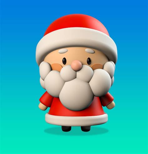 Um Papai Noel Dos Desenhos Animados Uma Barba Que Diz Papai Noel