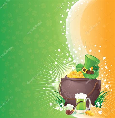 patrick background vector illustration copyspace stock vector by