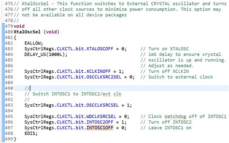 Tms320f28035 Switch From Internal Crystal To External C2000