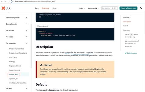 Uniquekey Config For Snapshots Help Dbt Community Forum