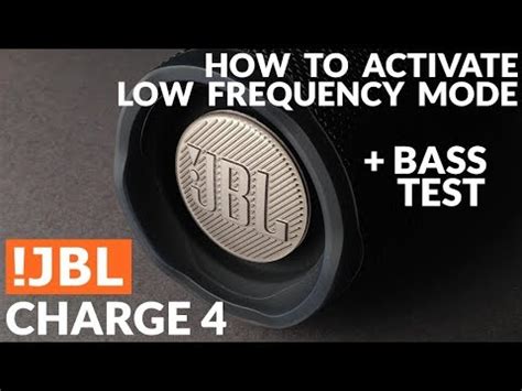 Jbl Charge How To Activate Low Frequency Mode Bass Test Disable Dsp Youtube