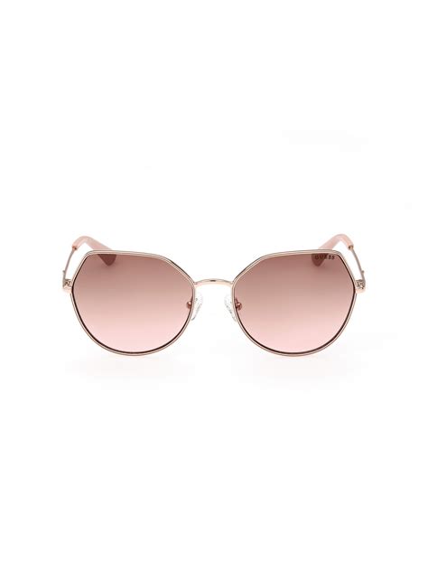 Geometric Shape Sunglasses Guess