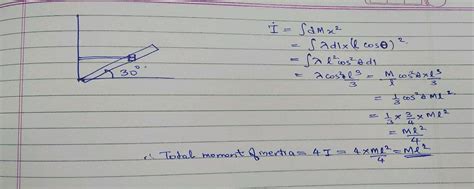 Four Identical Uniform Thin Rods Each Of Mass M And Length Are Joined To A Common Point O